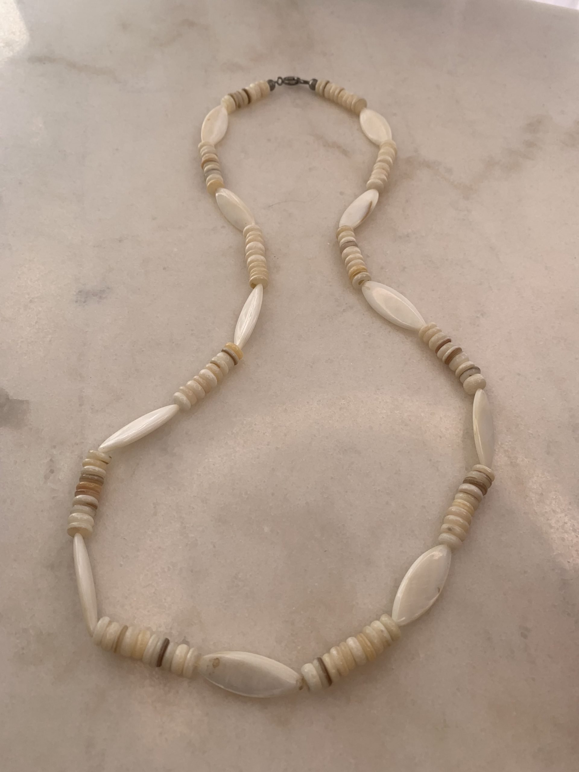 Necklace - Mother of Pearl Shells - Ovals and Round Pieces #ML910 ...