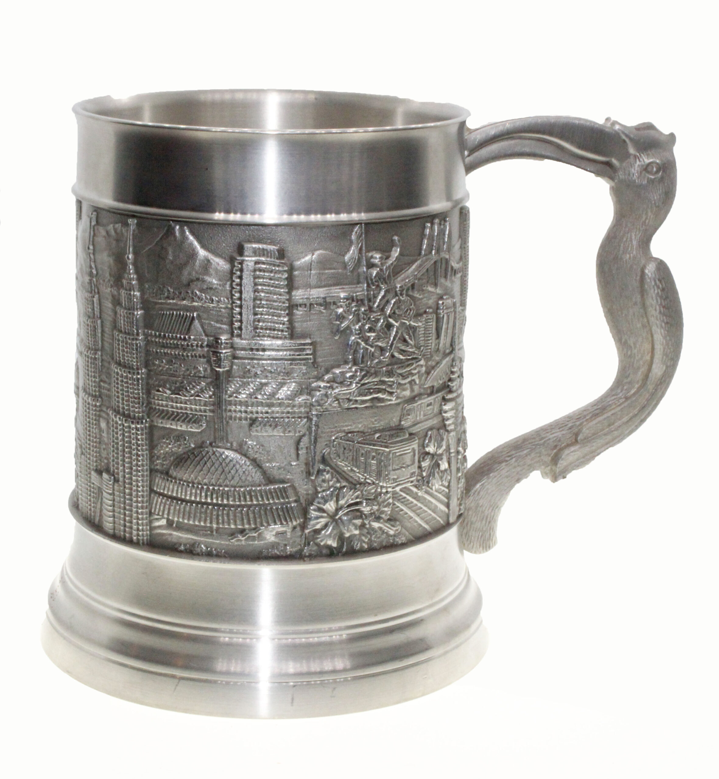 Tankard - Malaysian Pewter Tankard with Hornbill Handle, Stamped Royal ...