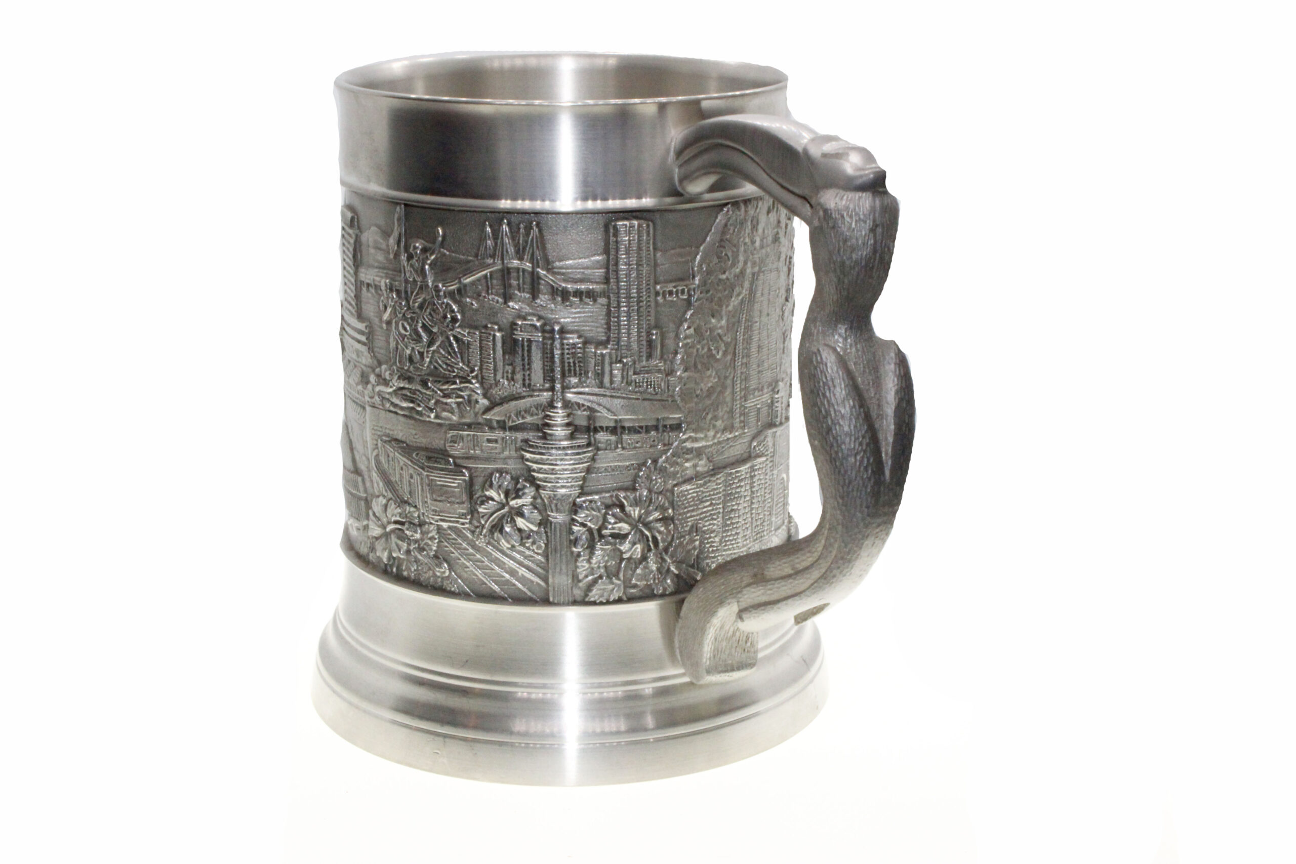 Tankard - Malaysian Pewter Tankard with Hornbill Handle, Stamped Royal ...