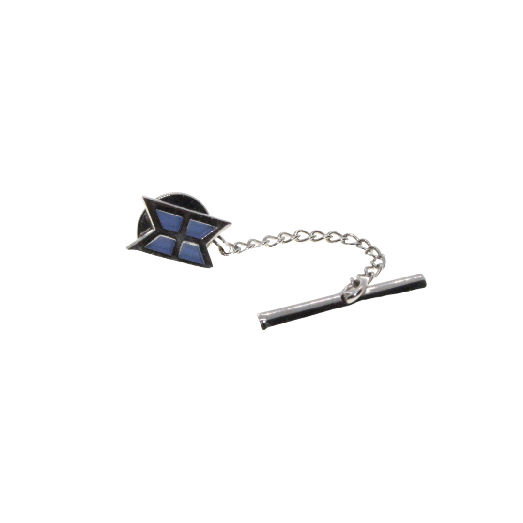 Tie Pin - Silver Tone Lapel Tie Pin with Chain and T Bar - ML2978 ...