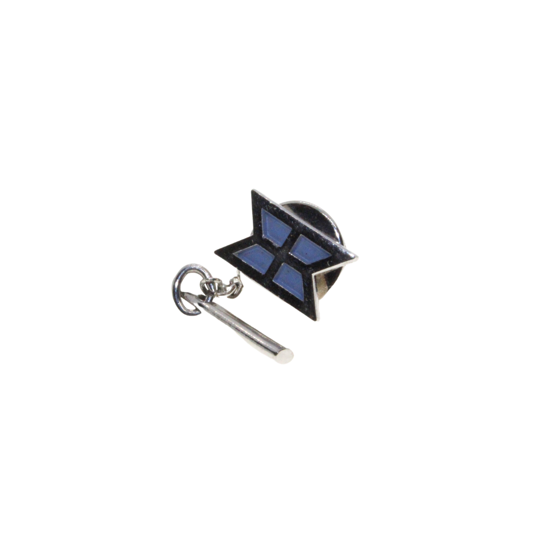 Tie Pin - Silver Tone Lapel Tie Pin with Chain and T Bar - ML2978 ...